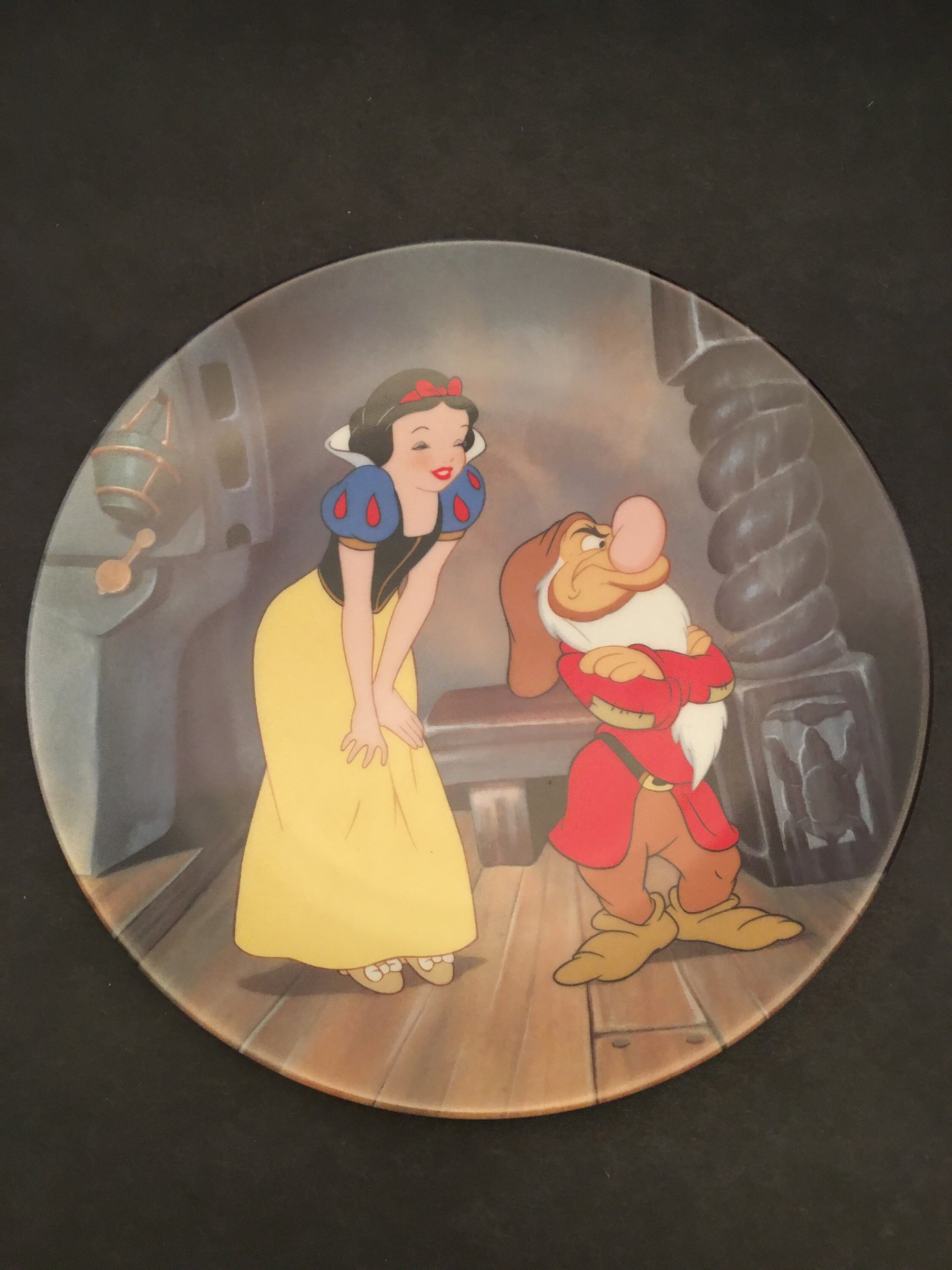 Walt Disney Snow White stubborn Grumpy Knowles Limited Collector Plate ...