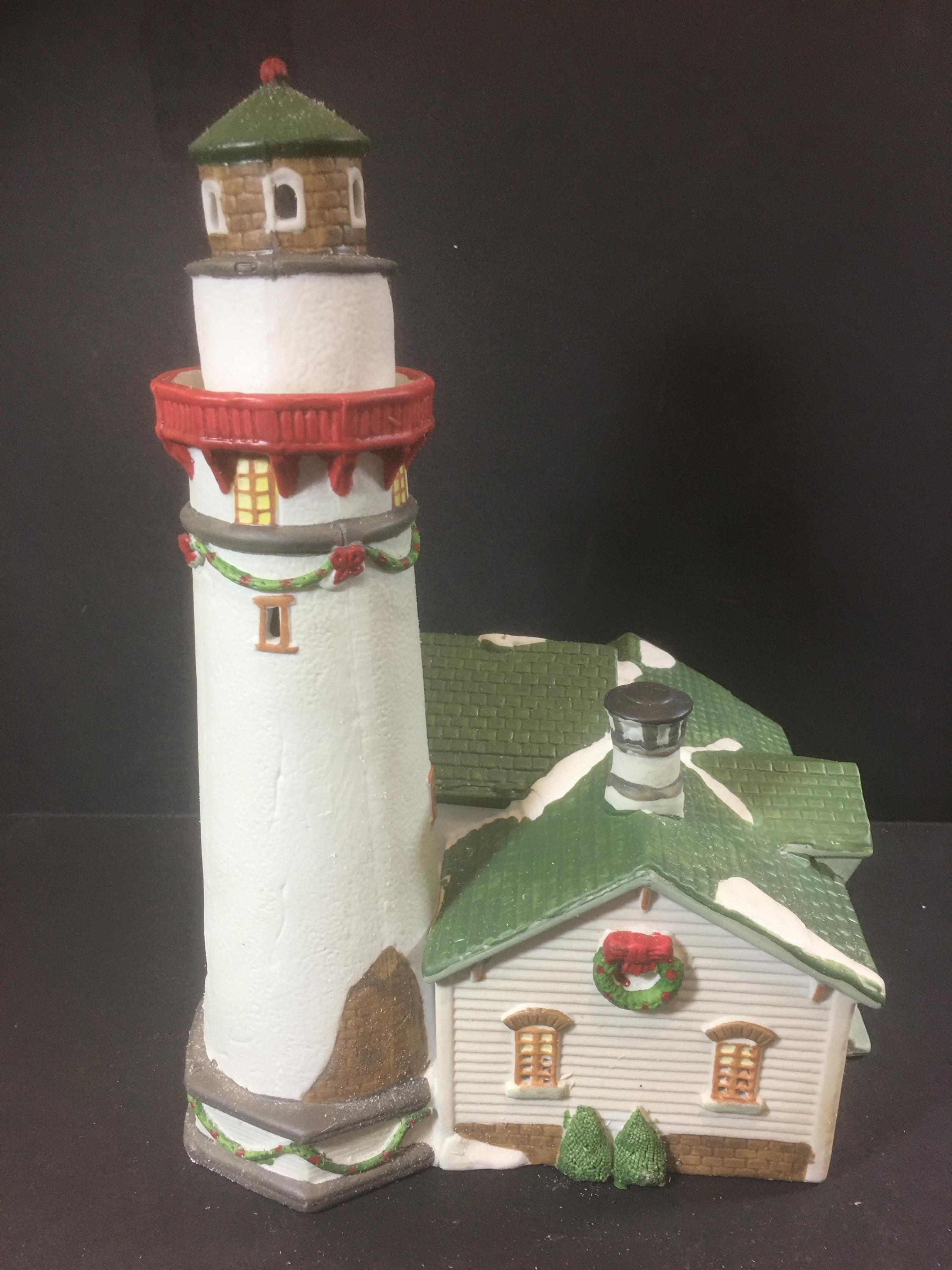 Lemax Dickensvale "plymouth Corners Lighthouse" 25403 Christmas Village ...