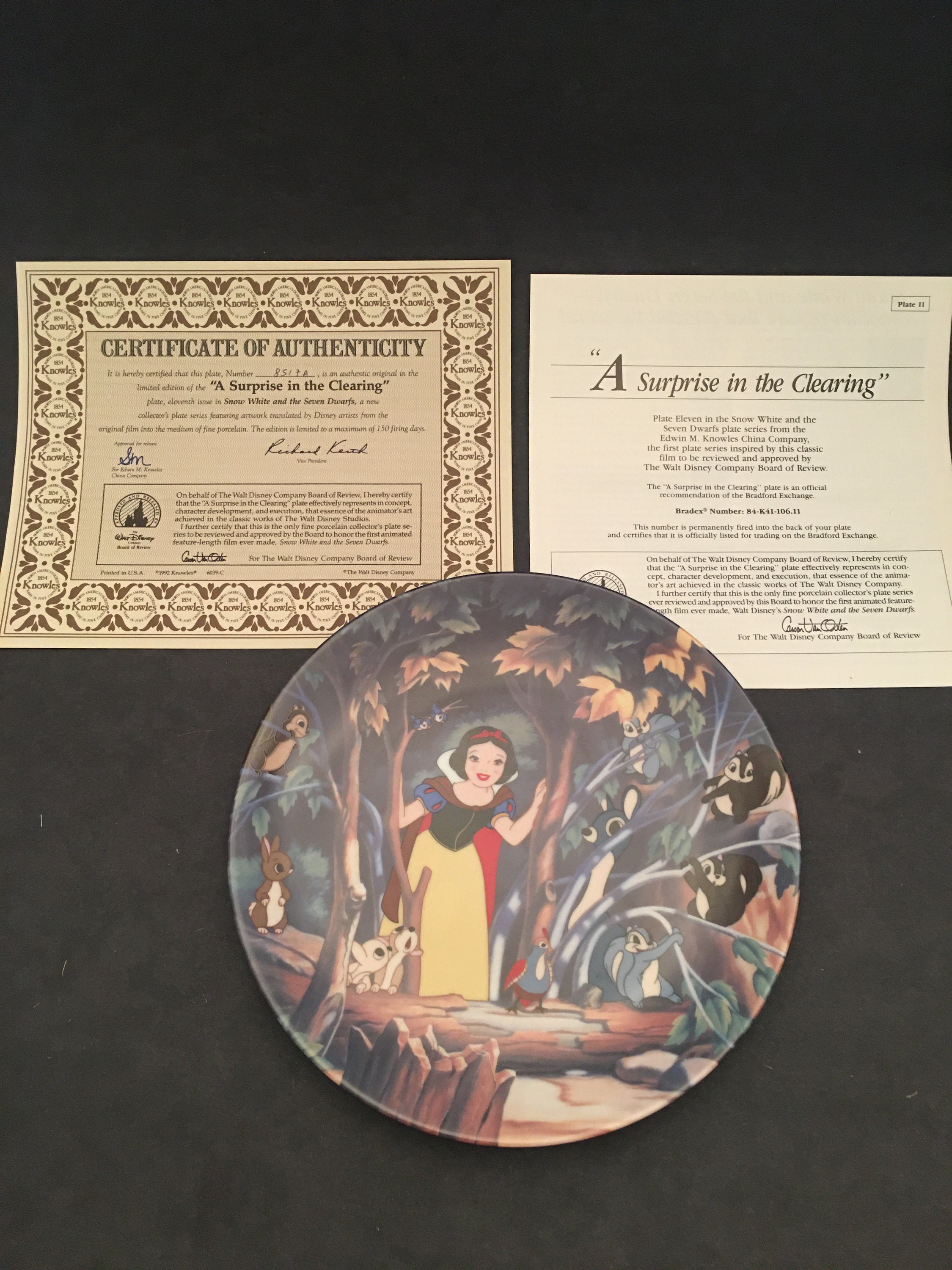 Walt Disney Snow White a Suprise in the Clearing Knowles Edition ...