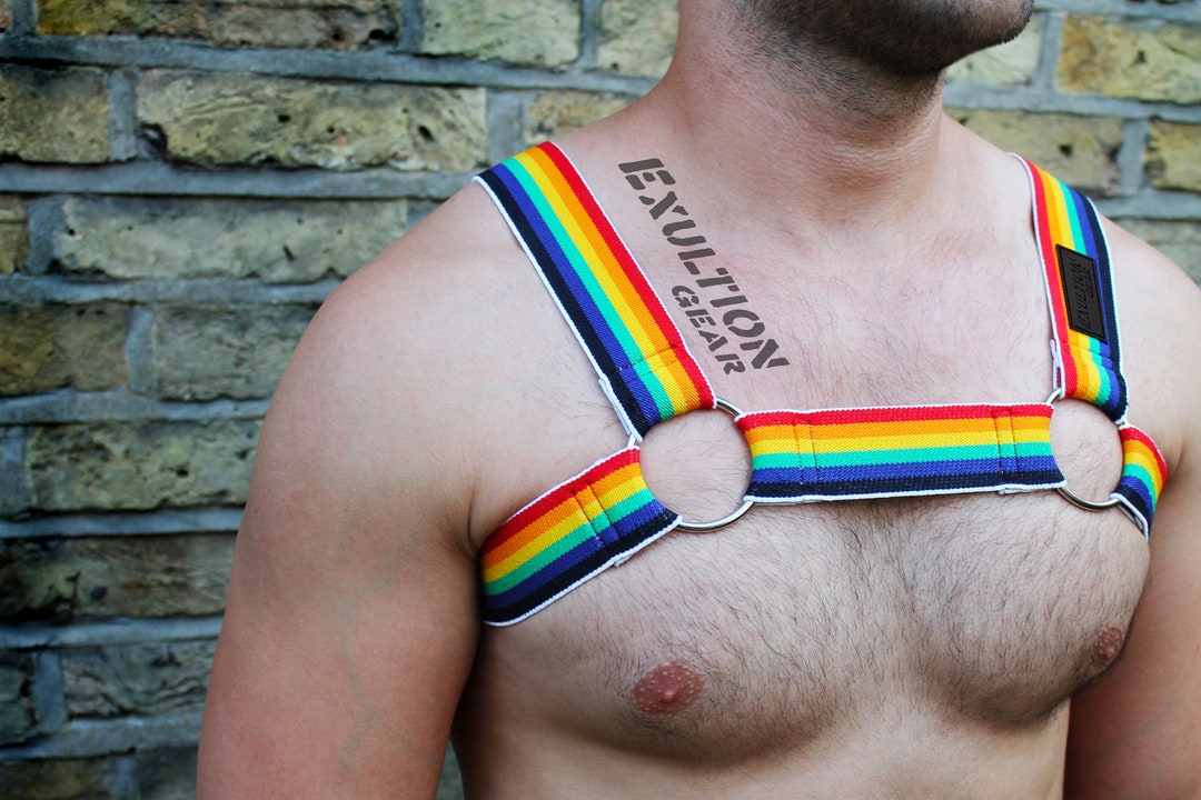 Elastic Rainbow Pride Harness - Etsy