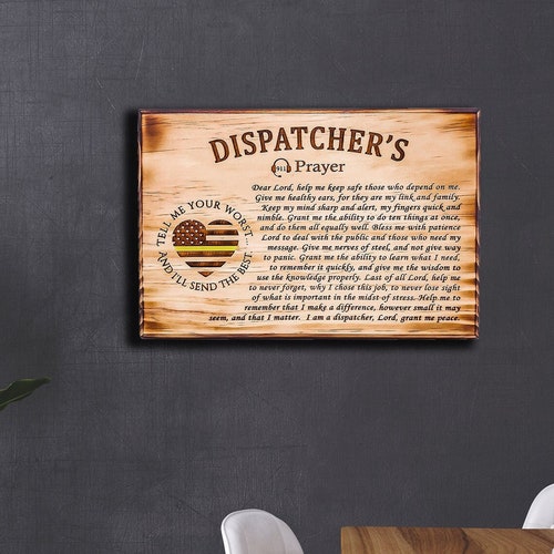 Beautiful Police / Fire / EMS 911 Dispatcher Prayer Plaque - Etsy