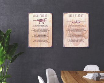 High Flight Plaque - Etsy