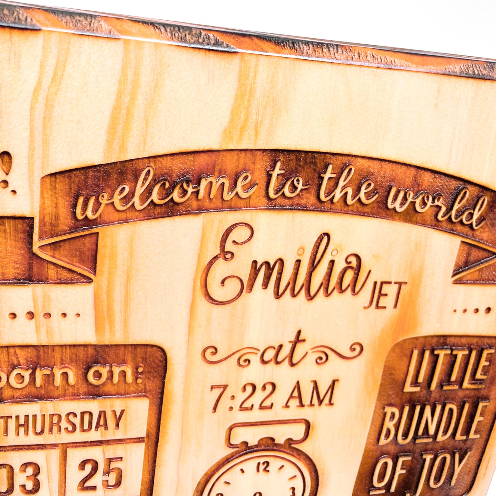 Personalized Wooden Birth Stats Sign Birth Announcement Baby | Etsy