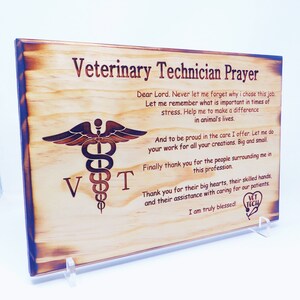 Vet Tech Prayer Plaque Veterinary Technician Appreciation Week, Vet ...