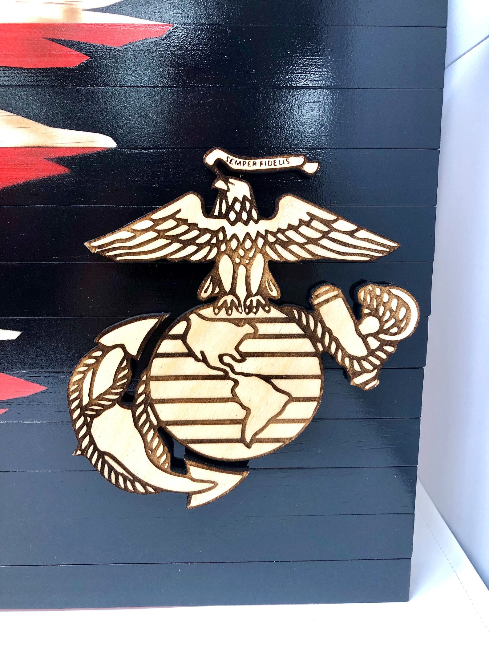 U.S. Marine Corps Flag Ripped Marine Corps Flag USMC Flag | Etsy