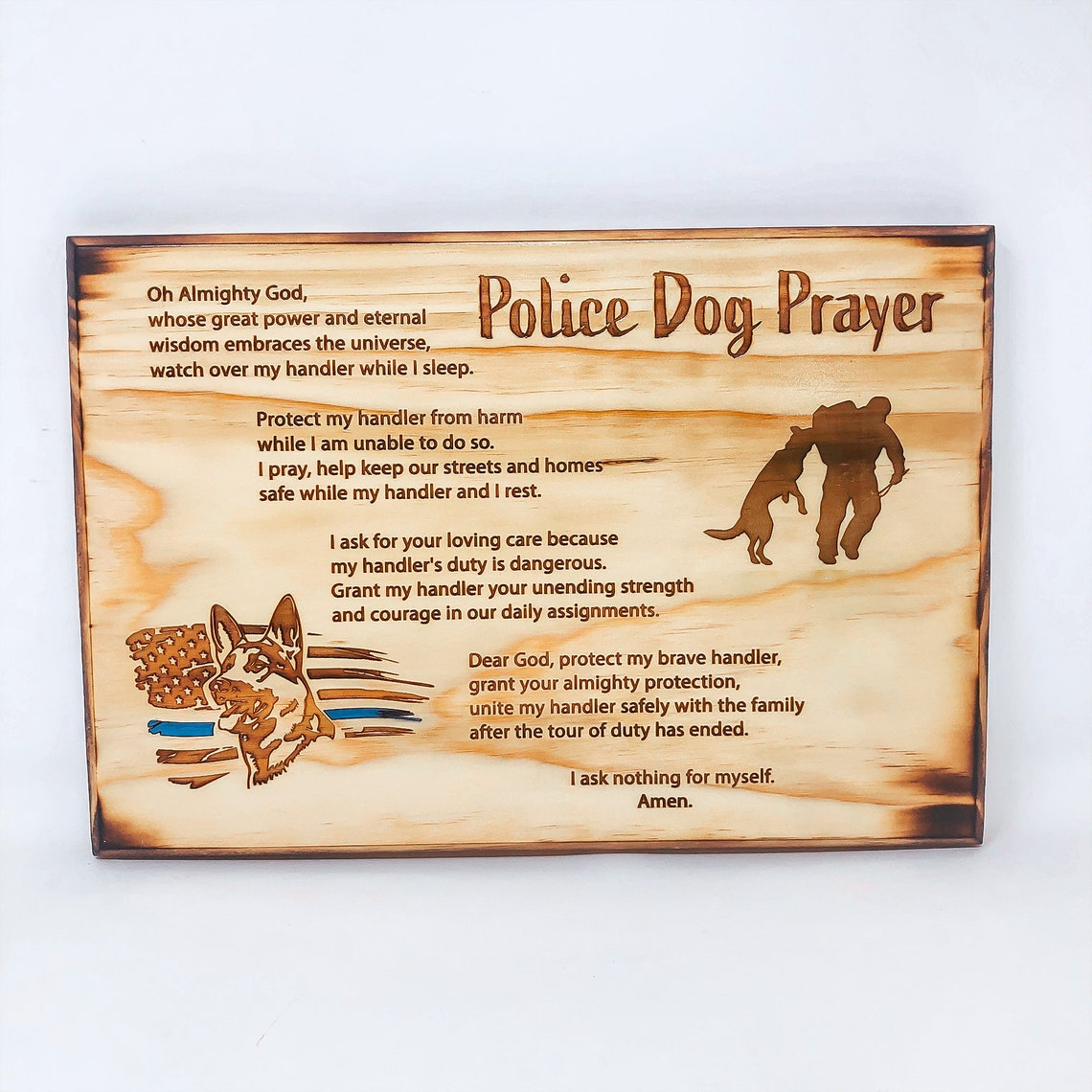 K9 Police Dog Prayer Plaque Graduation Gift K9 Officer - Etsy