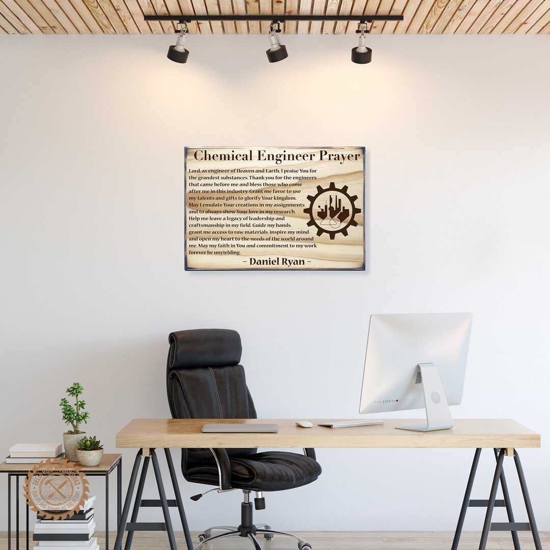 Personalized Chemical Engineer Prayer Plaque Chemical Engineer Gift ...