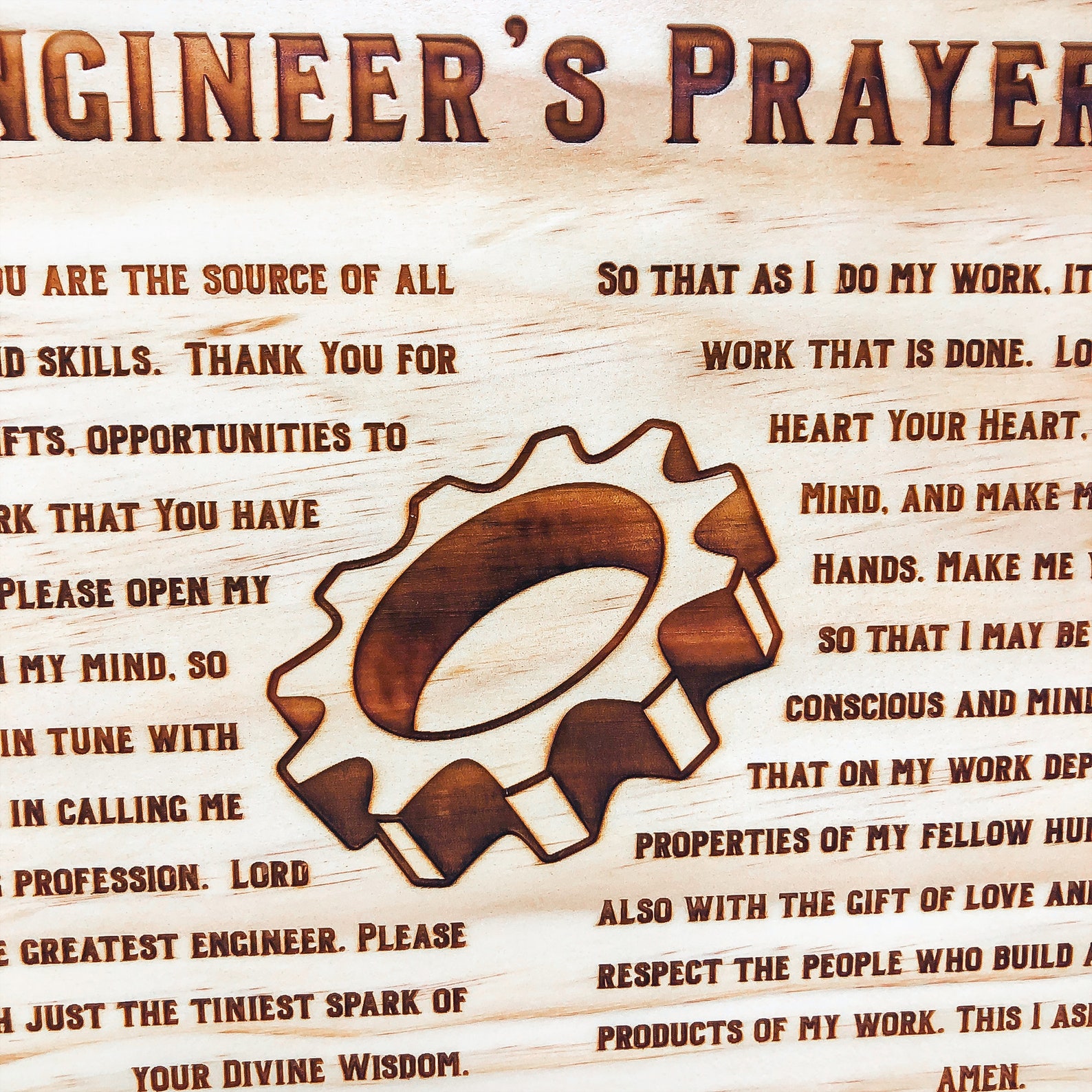 Engineer Prayer Plaque Engineer Gift Civil Mechanical - Etsy