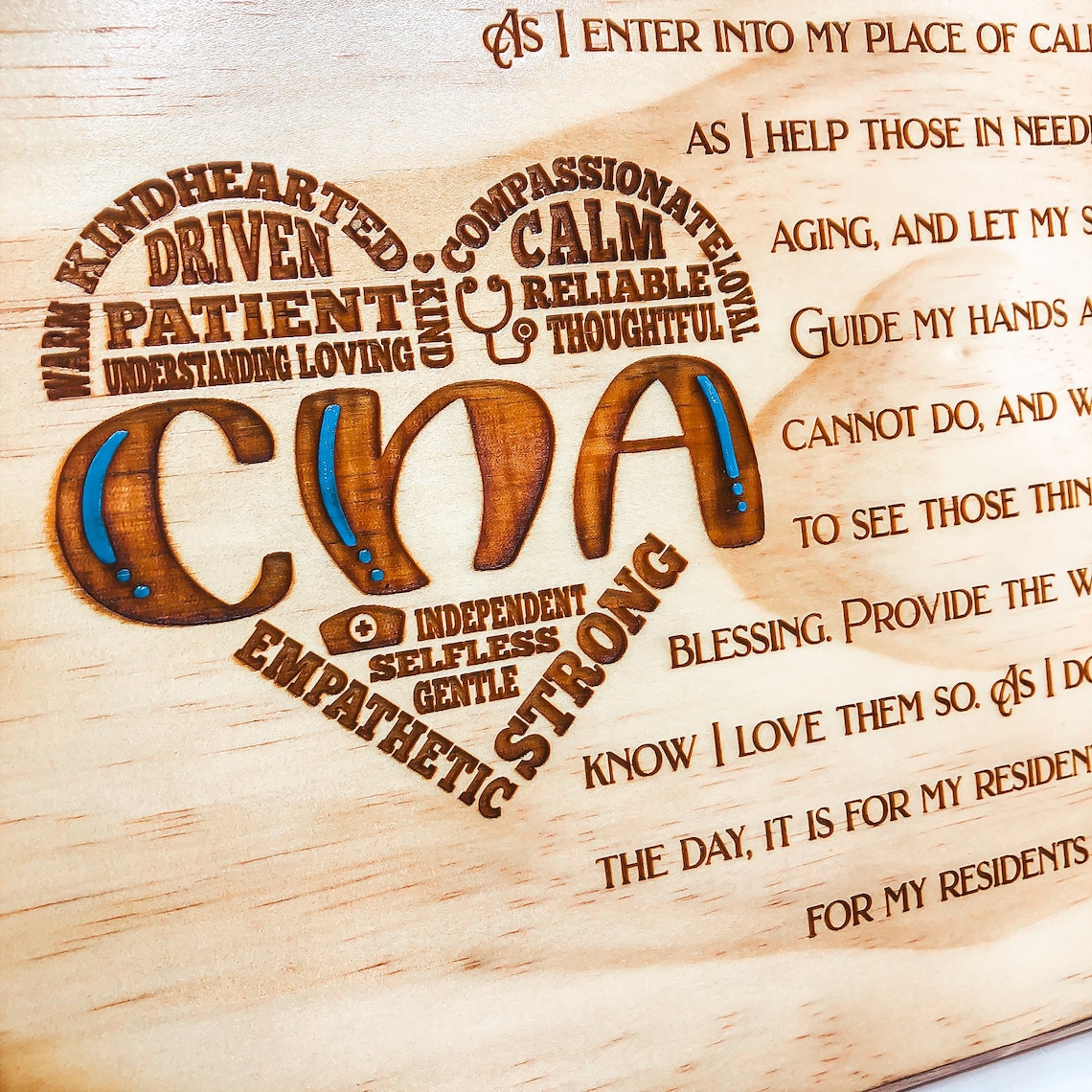Certified Nursing Assistant Prayer Plaque CNA Prayer Plaque | Etsy