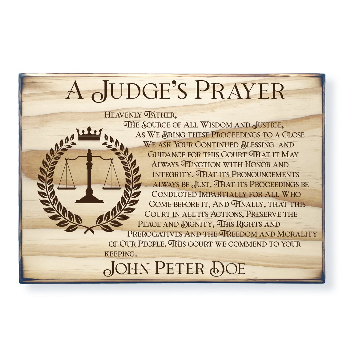 Personalized Judge's Prayer Plaque Gift for a Judge | Etsy