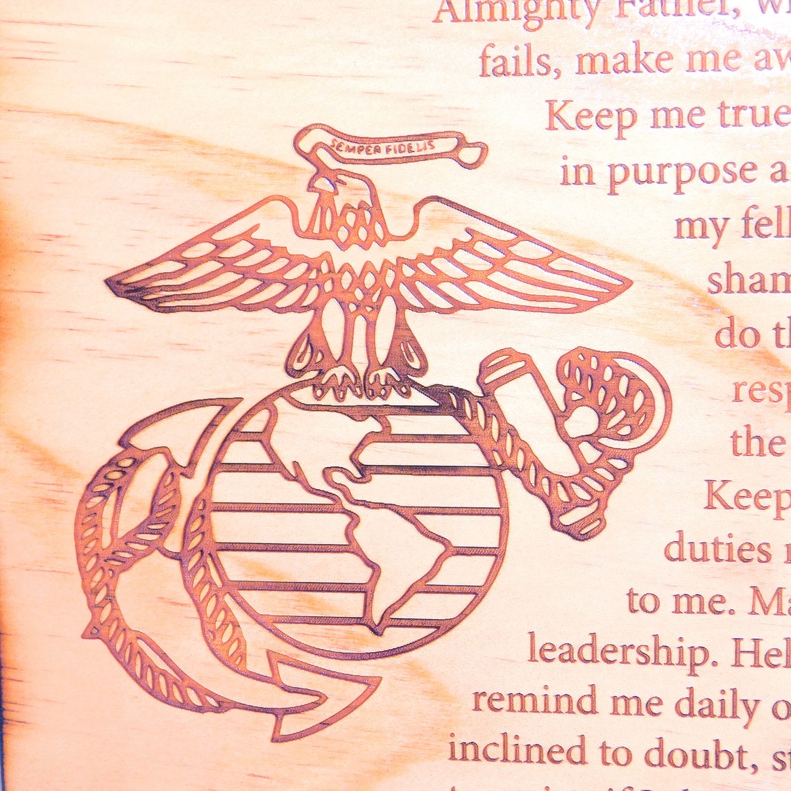 Personalized Marines Prayer Plaque Marine Corps Gifts USMC - Etsy