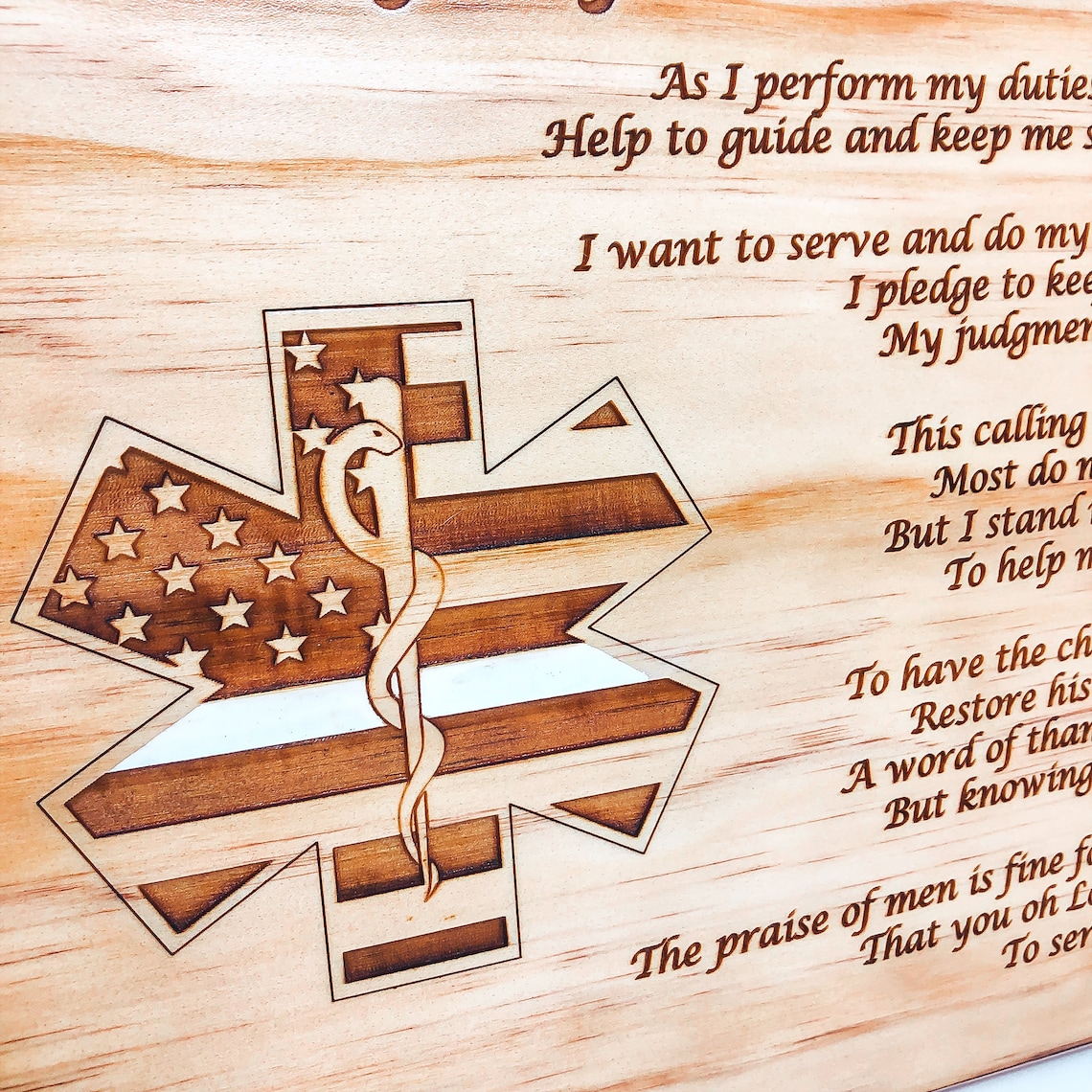 EMS Prayer Plaque EMT Gift Paramedic Emergency Medical | Etsy
