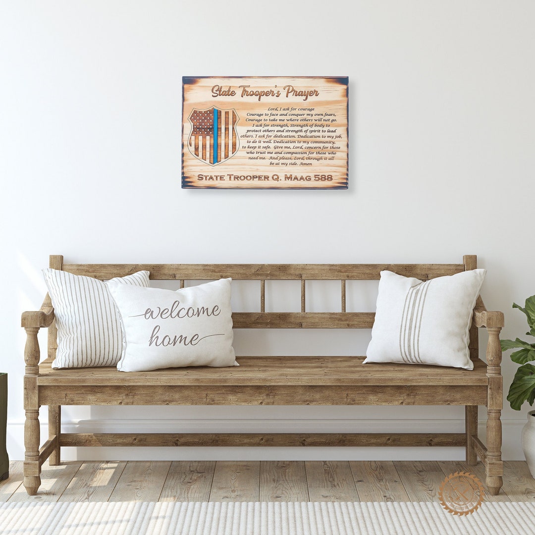 Personalized State Trooper Prayer Plaque Policeman Gift, Police Officer ...