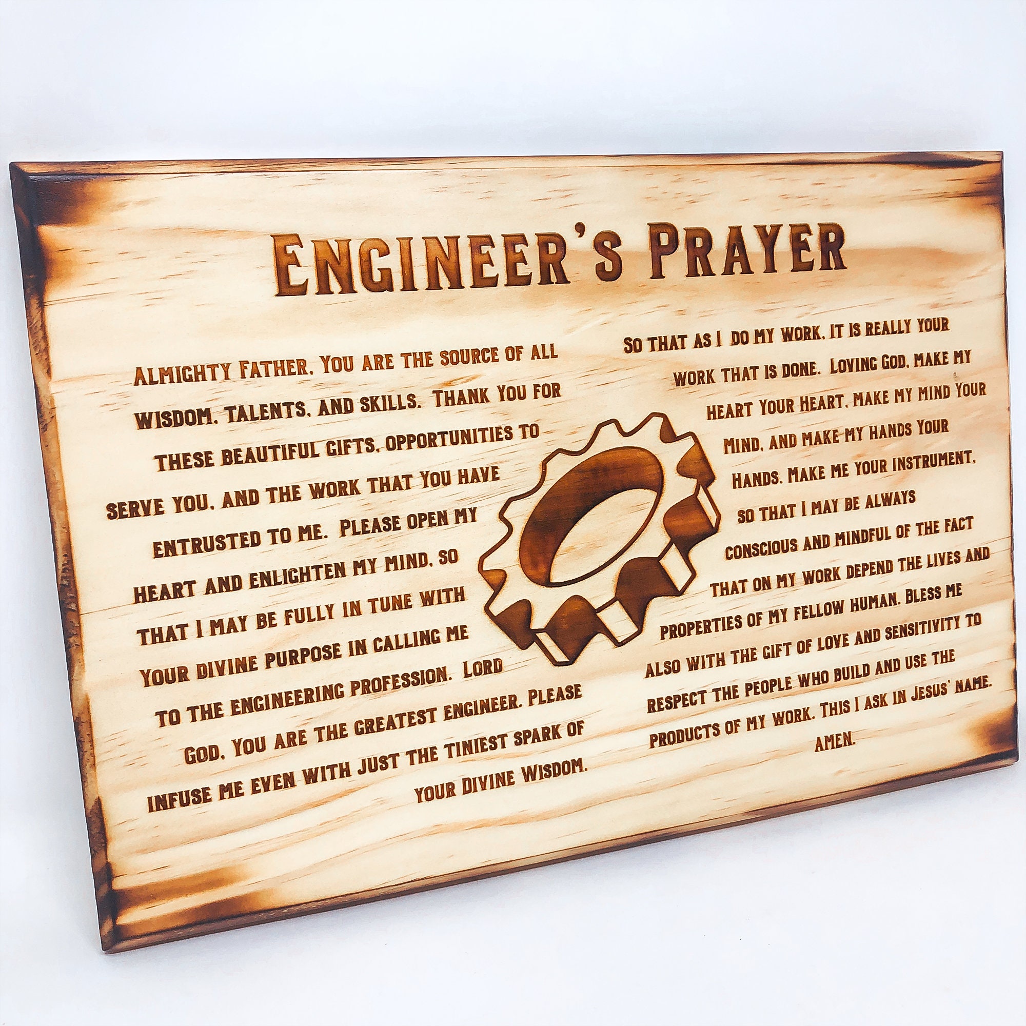 Engineer Prayer Plaque Engineer Gift Civil Mechanical | Etsy