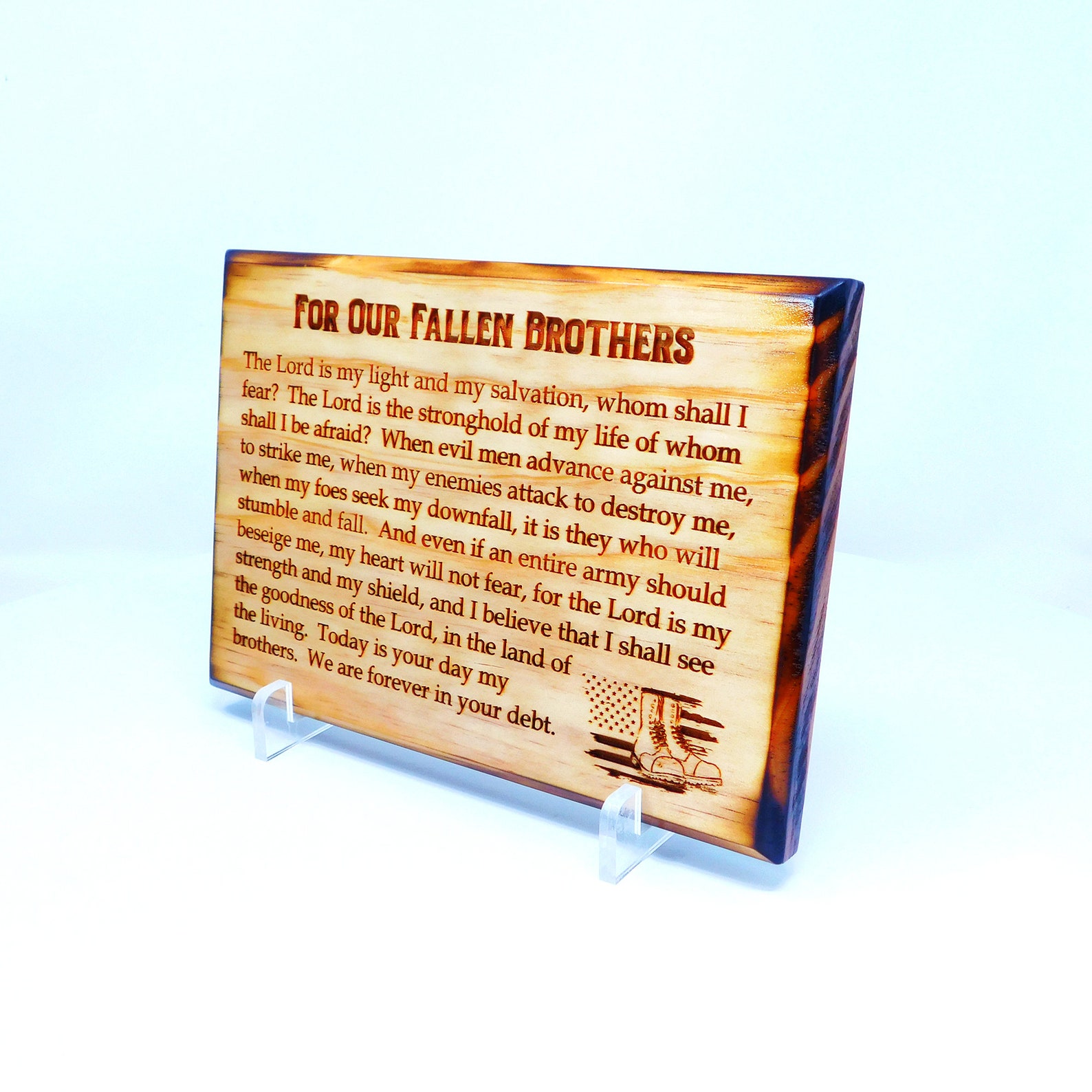For Our Fallen Brothers Plaque Vet Veteran Thank You - Etsy