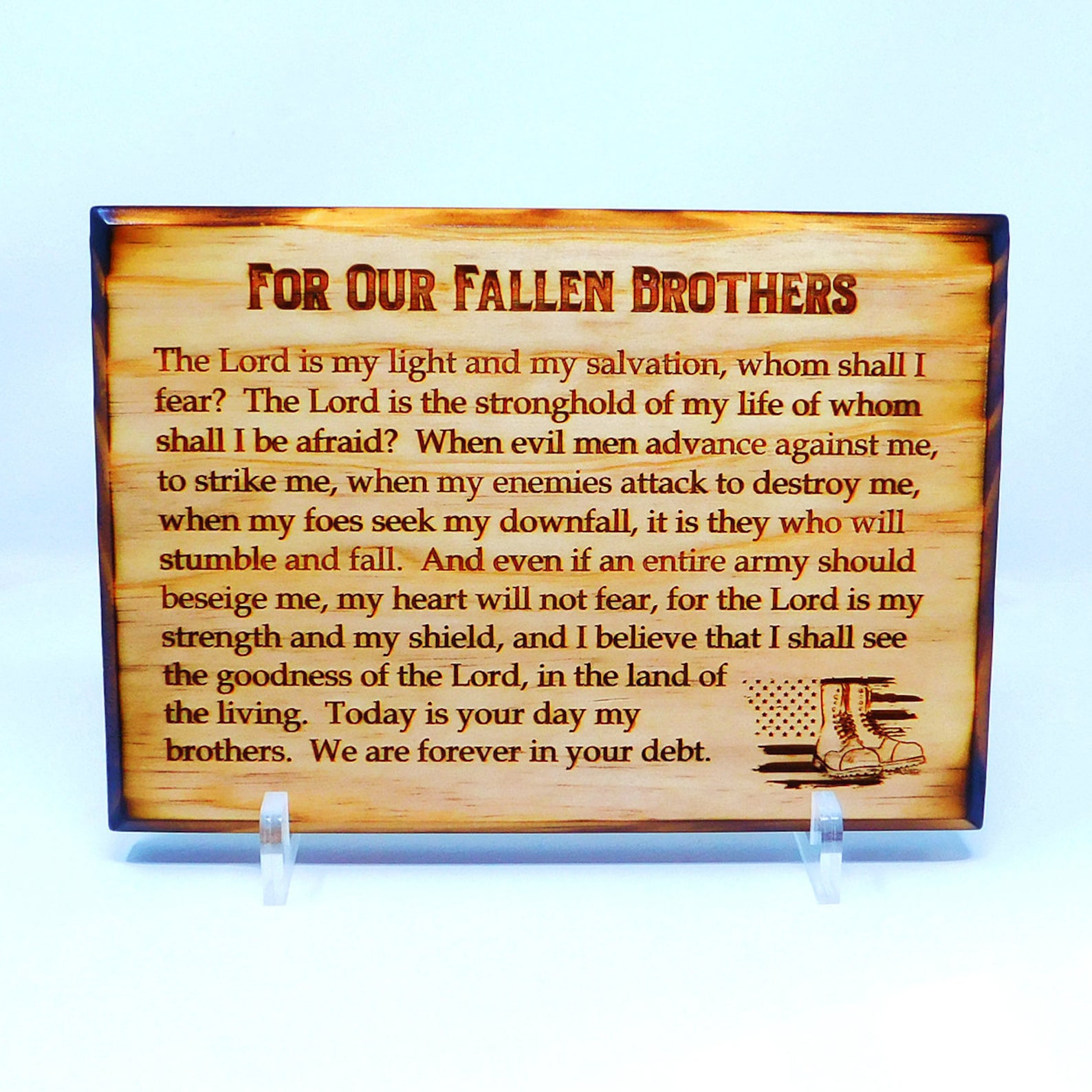 For Our Fallen Brothers Plaque Vet Veteran Thank You - Etsy