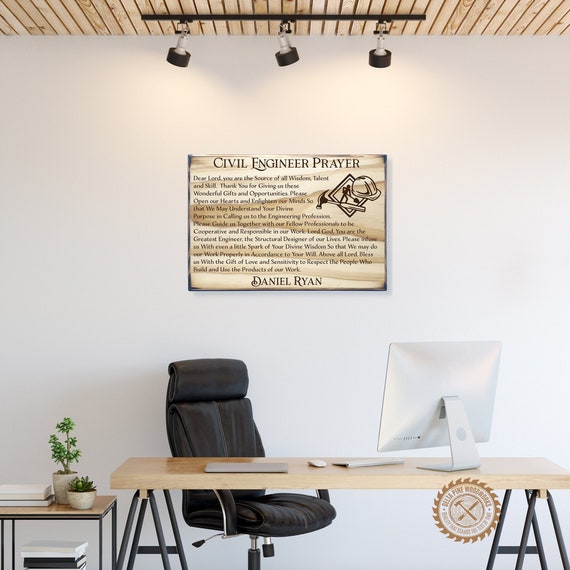 Personalized Civil Engineer Prayer Plaque Civil Engineer - Etsy