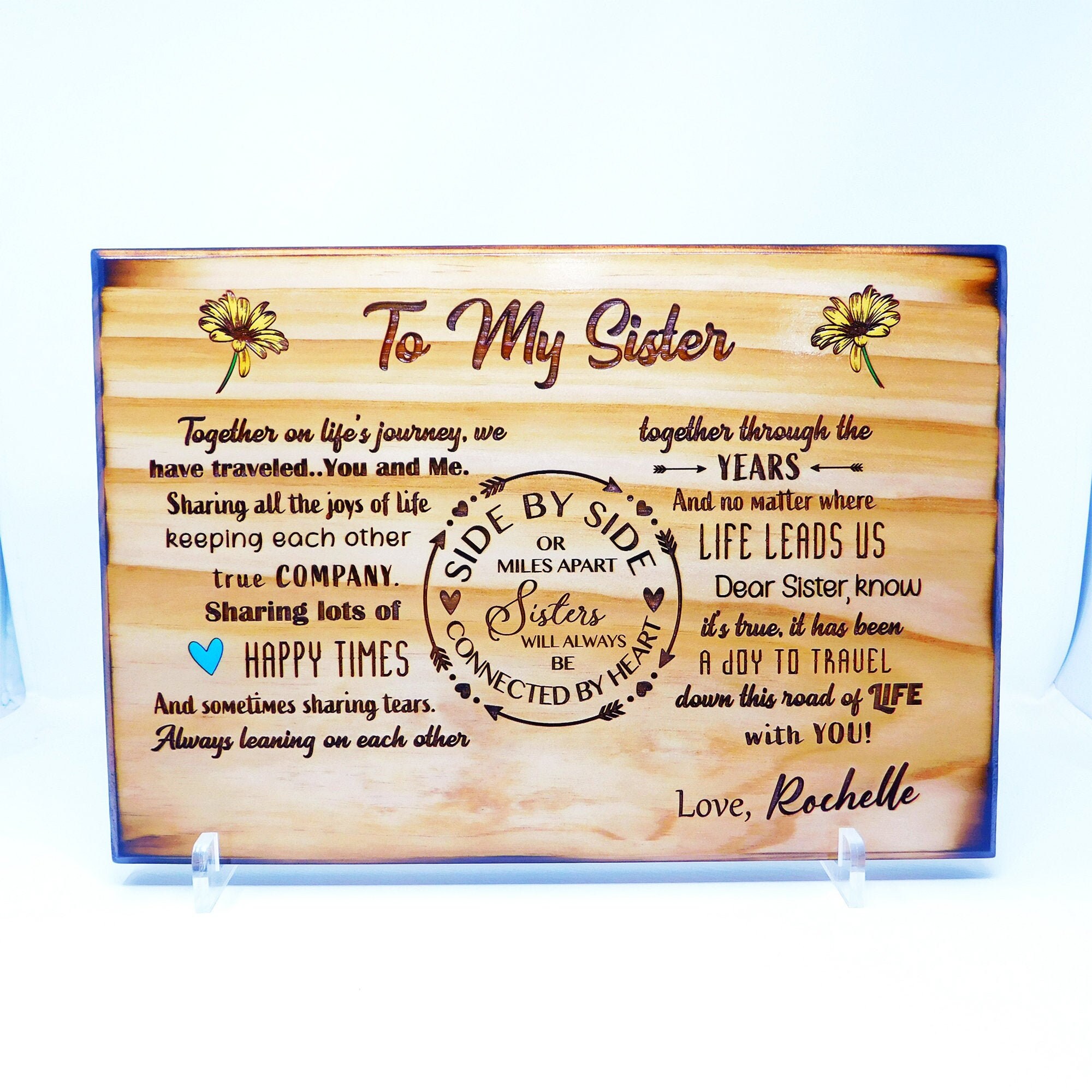 Personalized to My Sister Plaque Gift for Sister Birthday | Etsy