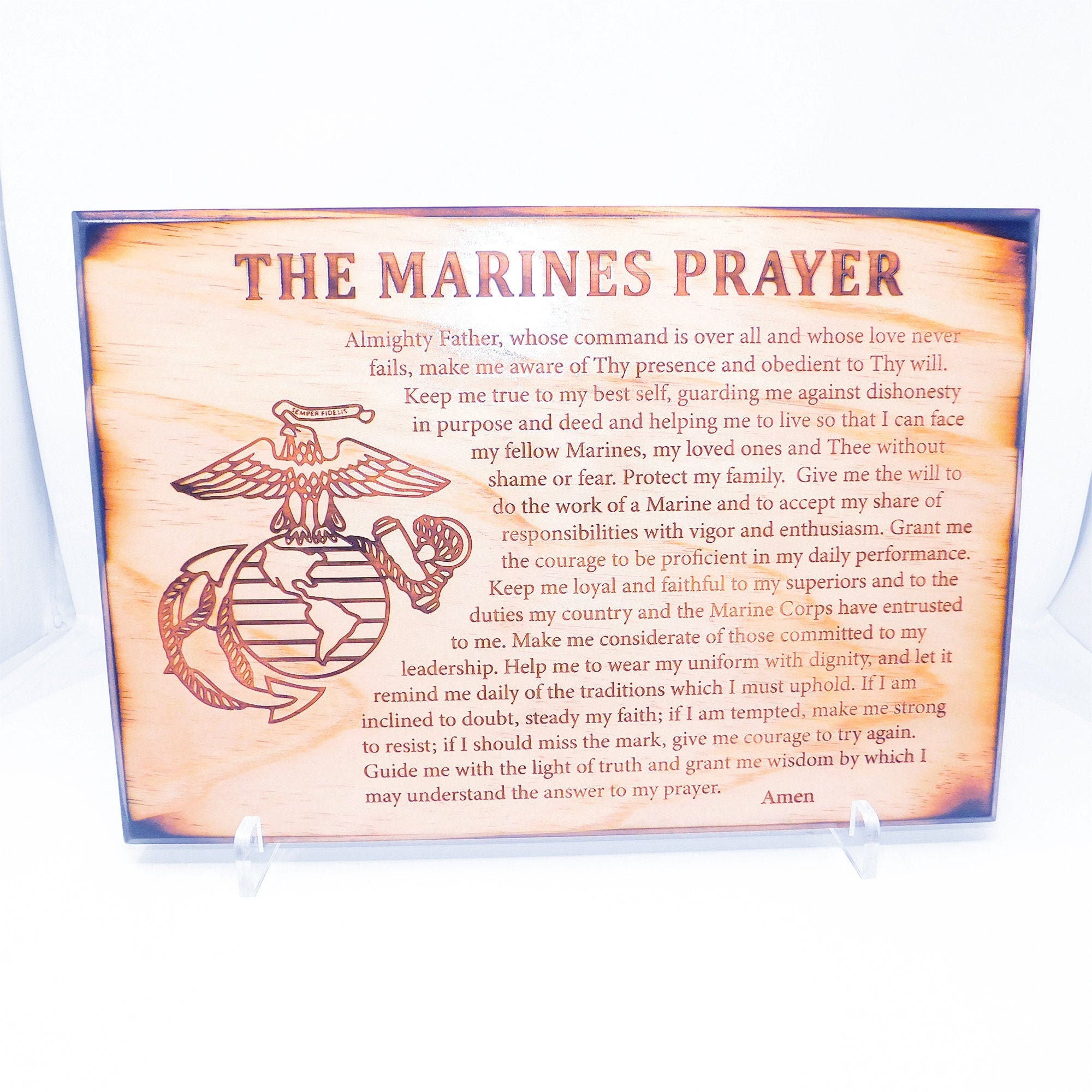 Personalized Marines Prayer Plaque Marine Corps Gifts USMC | Etsy