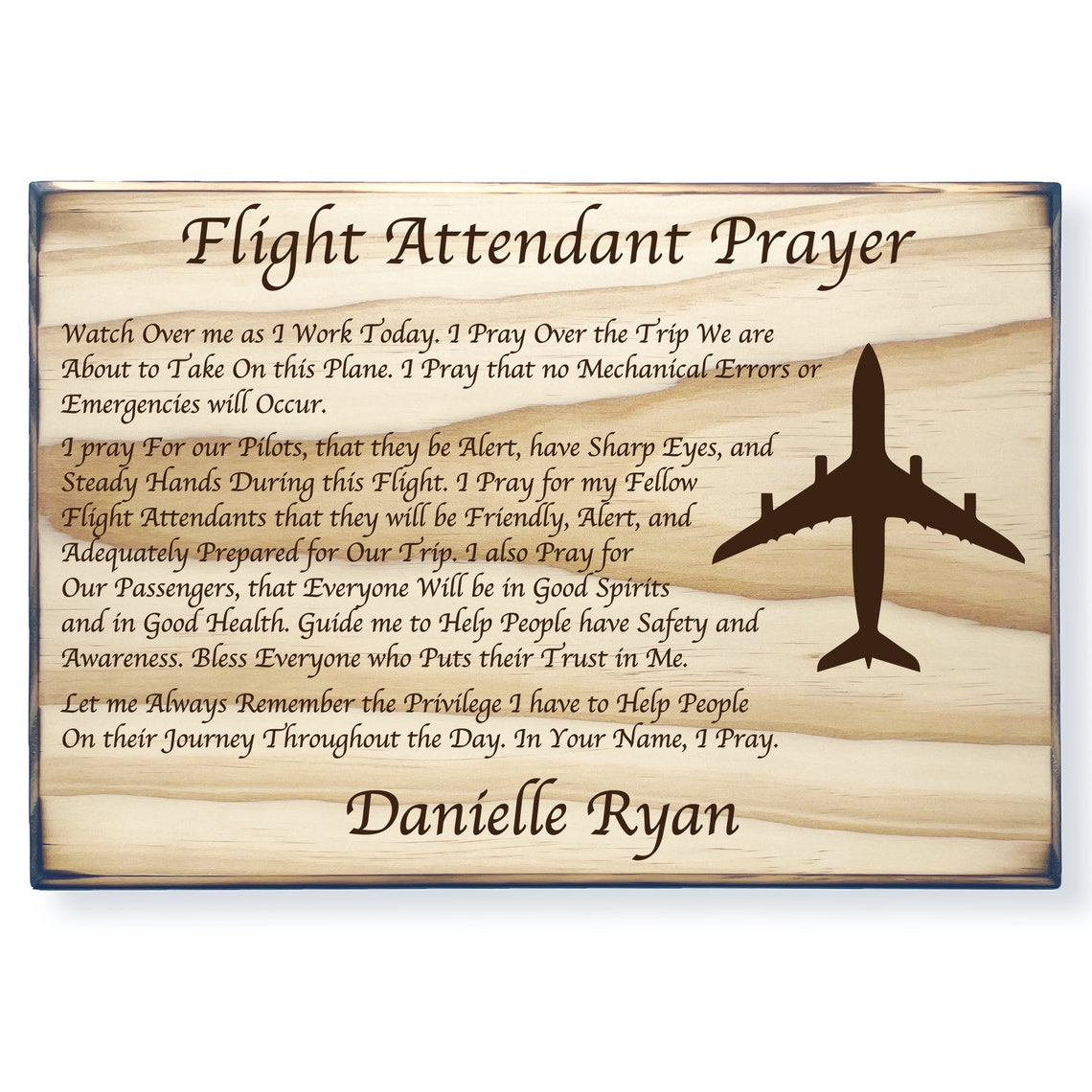 Personalized Flight Attendant Prayer Plaque Gift for Flight - Etsy
