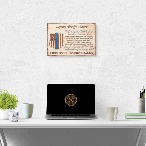 Deputy Sheriff Gift Personalized Prayer Prayer Plaque | Etsy