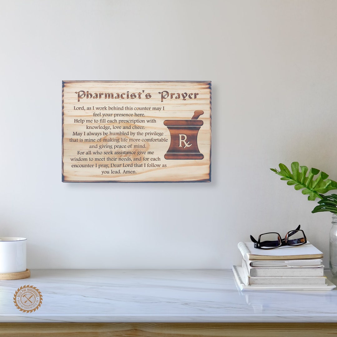 Personalized Pharmacist Prayer Plaque Pharmacist Gift, Pharmacy Student ...