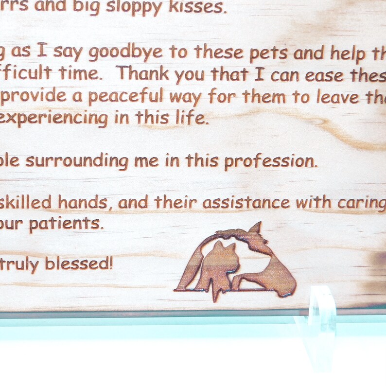 Veterinarian Prayer Plaque Graduation Gift DVM Gift LVT - Etsy