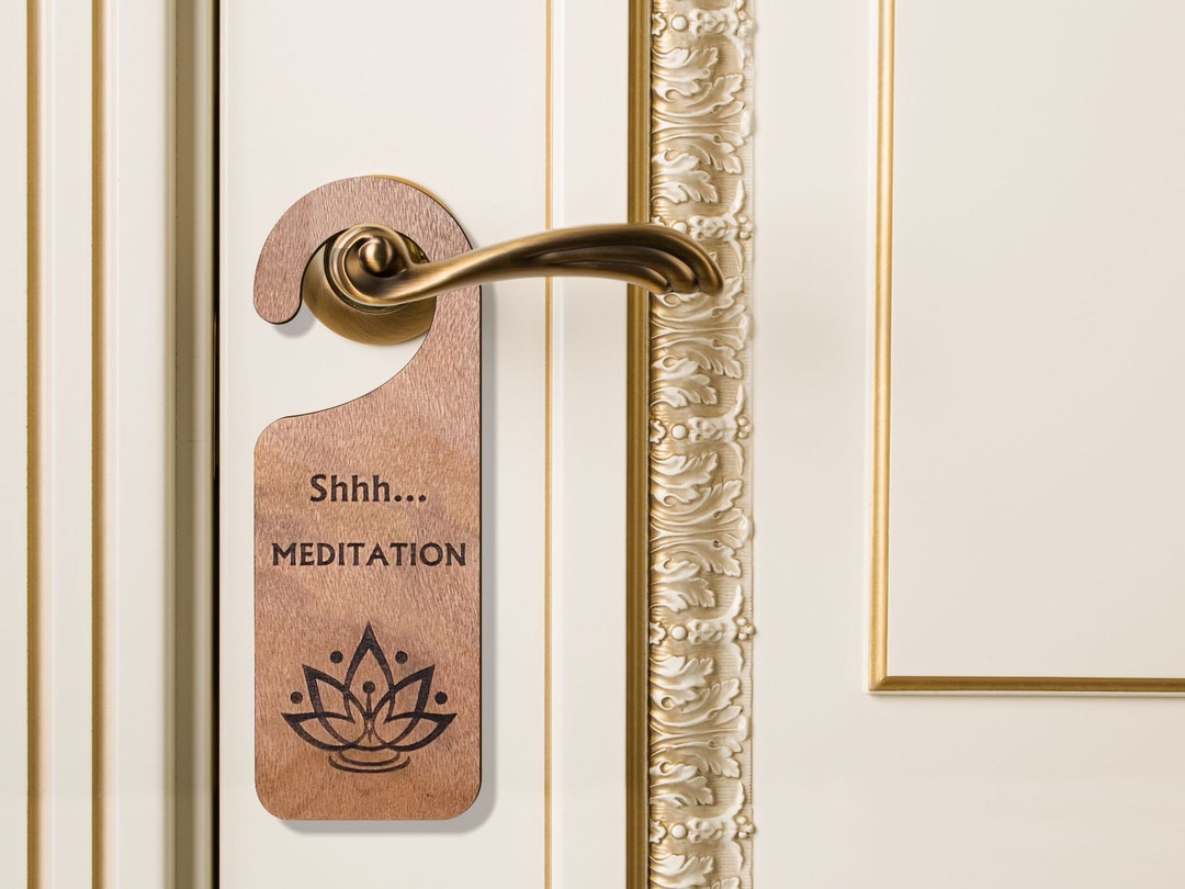 Door Hanger Meditation, Do Not Disturb Sign Meditation, Meditation Door ...