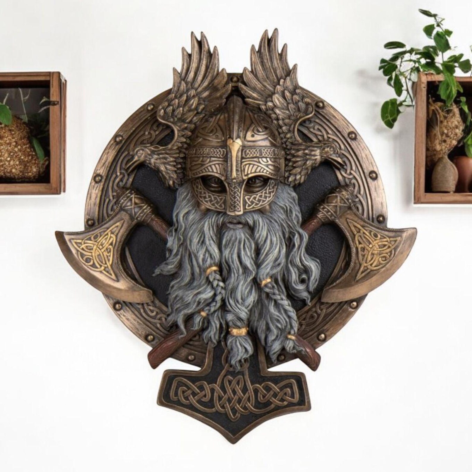 3D Viking Panel, Bronze Plated Polystone Wall Decor - Etsy UK