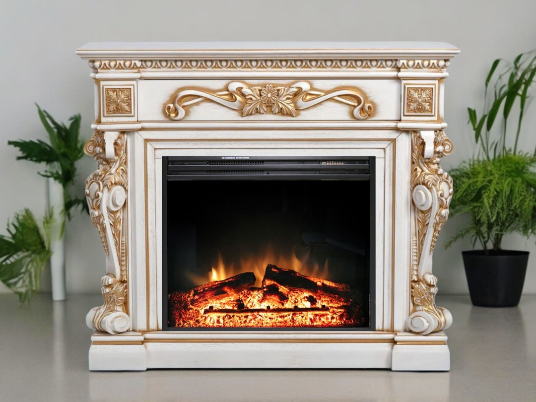 Decorative Fireplace, Fireplace Cladding, Home Decor, Wooden Fireplace ...