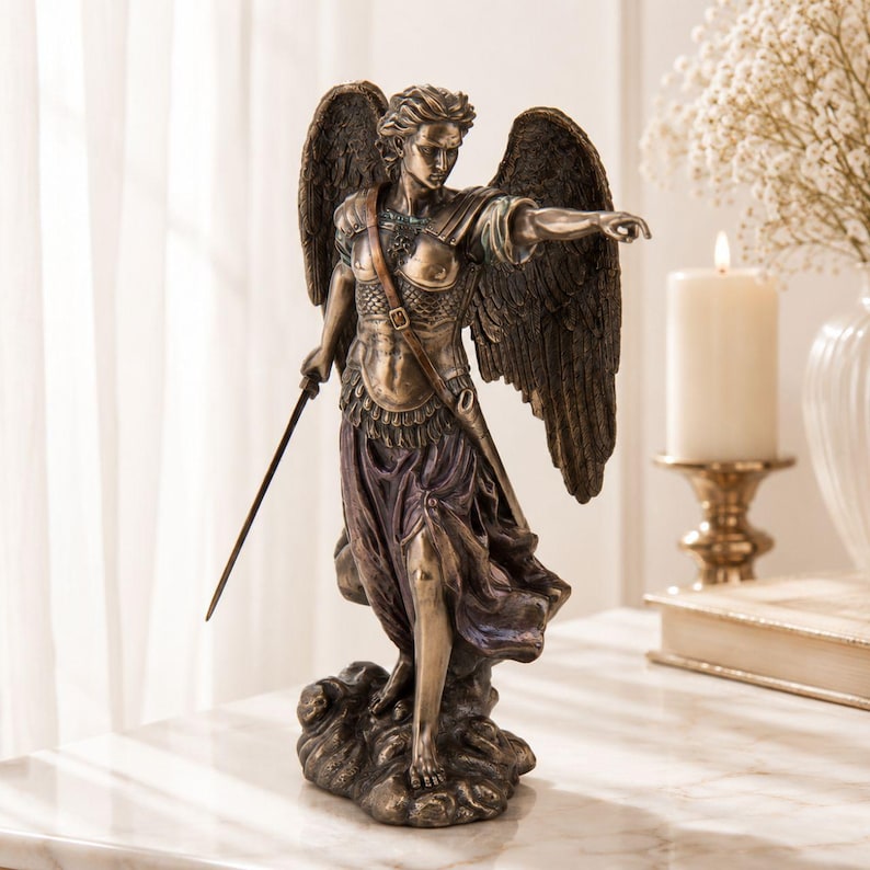 Personalized Archangel Michael Statue,saint Michael Warrior Angel ...