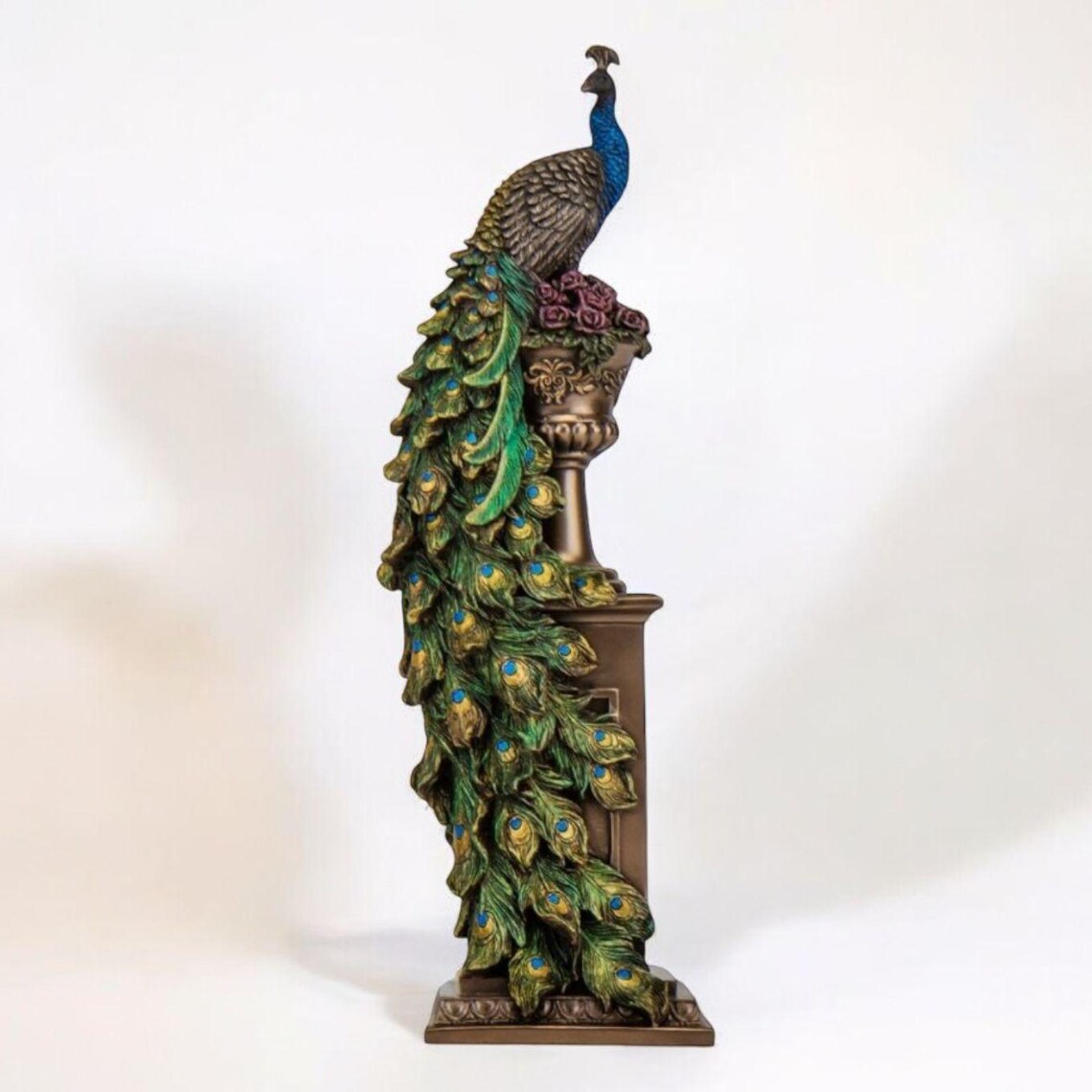 Decorative Peacock Figurine as a Gift, Statuettet of Stone, Home Decor ...