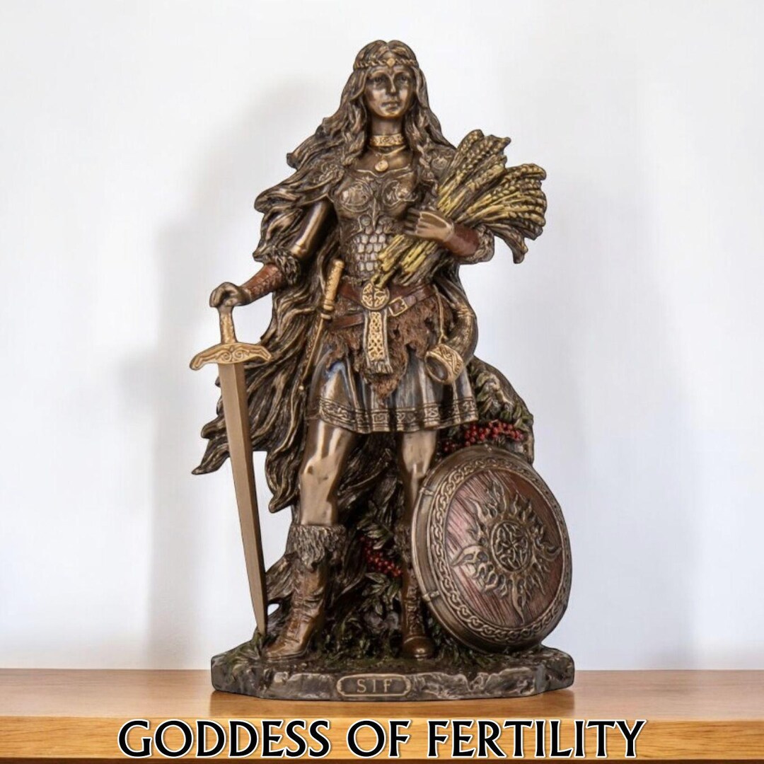 Decorative Goddess Sif Figurine, Statue Goddess Sif of Stone, Statuette ...