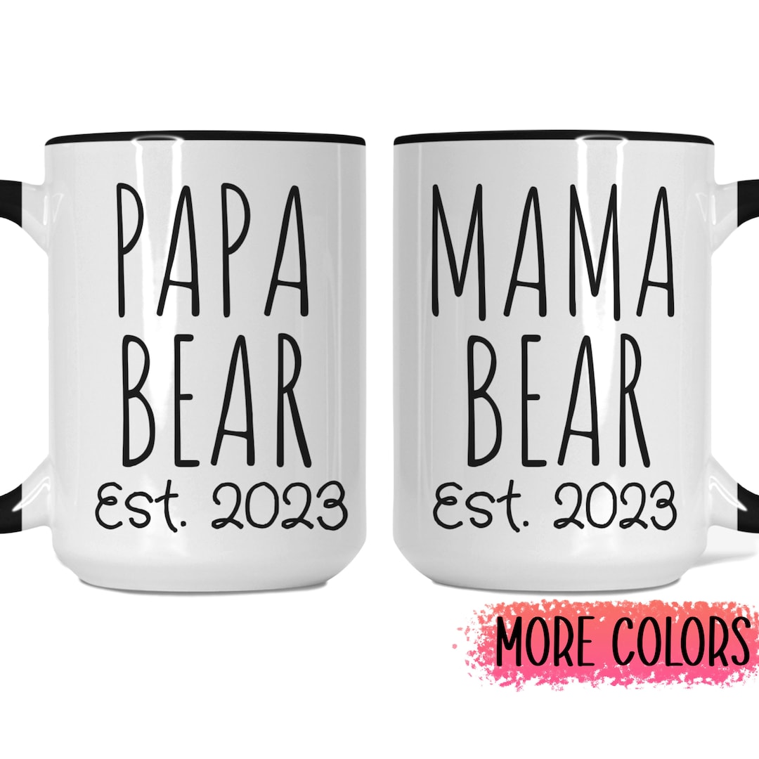Papa Bear Mama Bear Personalized Mug Custom New Parents Mugs - Etsy