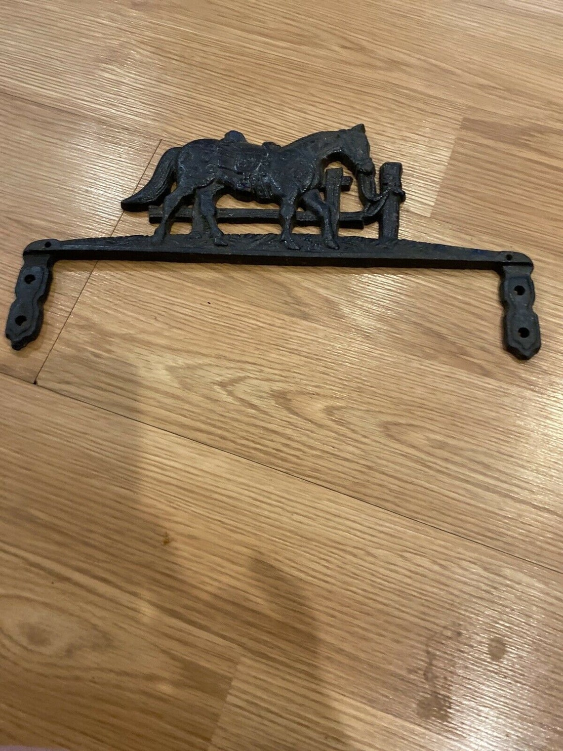 Vintage Cast Iron Horse & Saddle by A Fence Mailbox Piece | Etsy