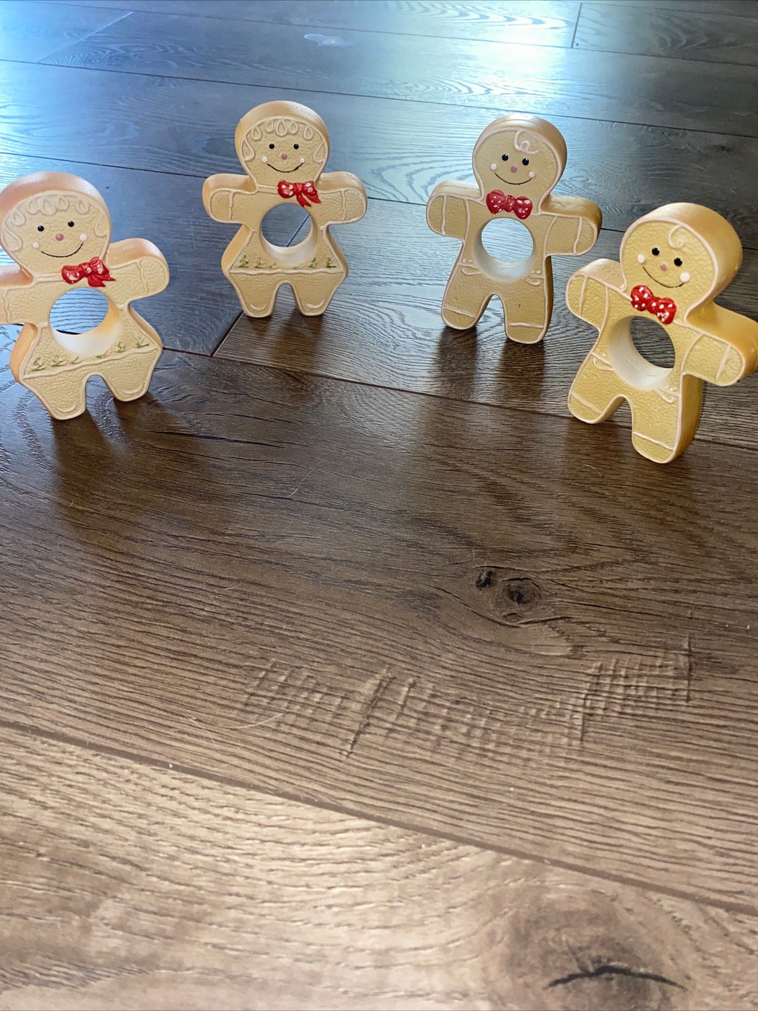 Set of 4 Vintage Ceramic Gingerbread Man Napkin Rings - Etsy