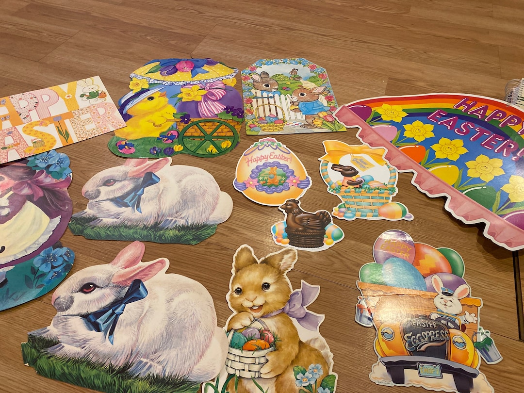 Vintage Lot of 12 Easter Cutout Decorations - Etsy