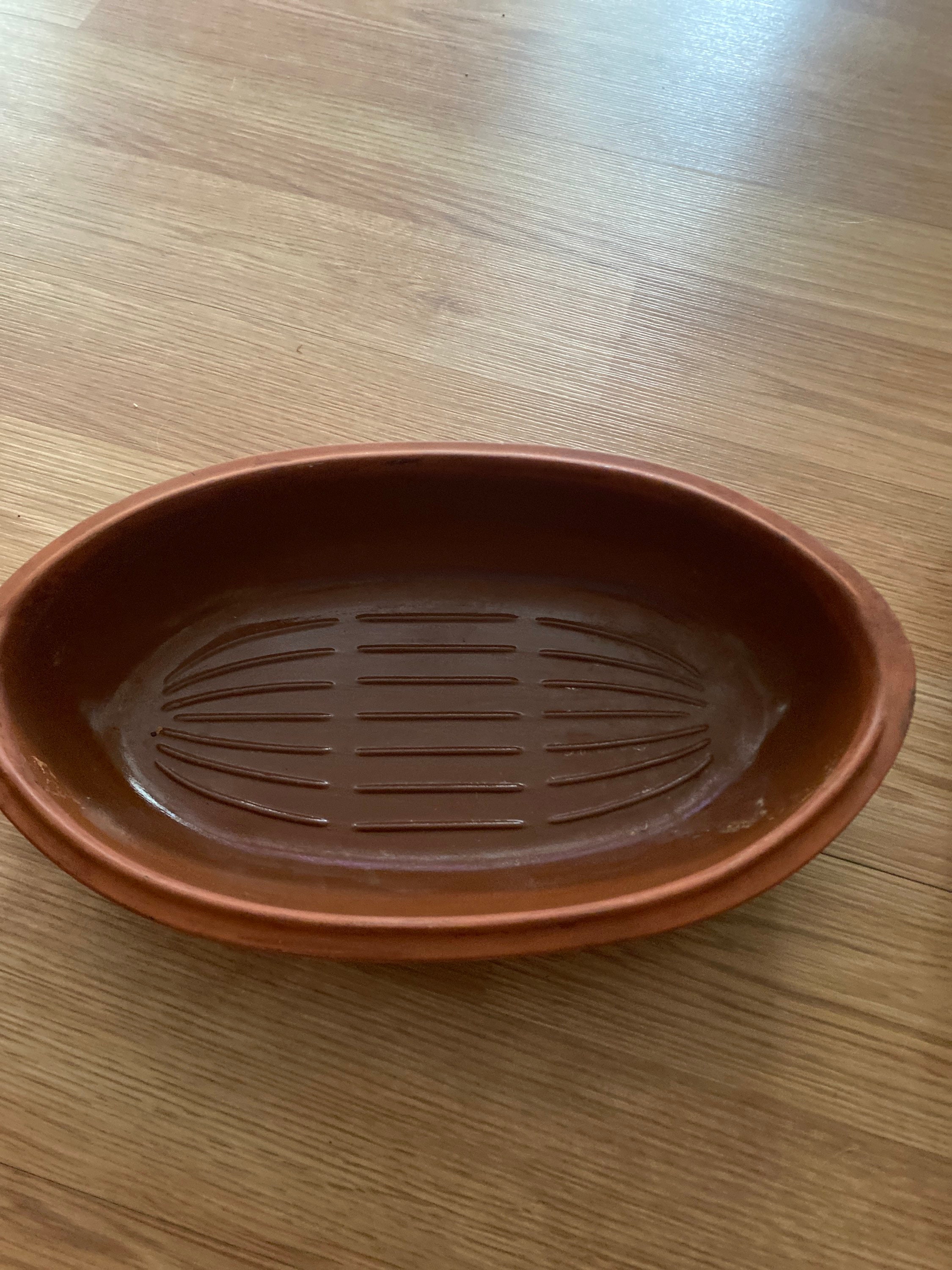 ROMERTOPF 112 Terra Cotta Clay Baker Oval Fish Casserole | Etsy