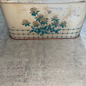 Vintage Mid Century Colorware NC Tin Breadbox W Floral Motif - Etsy