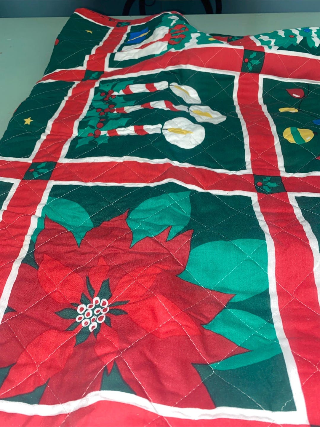 Gorgeous Vintage Themed Handmade Christmas Quilt Throw Christmas - Etsy