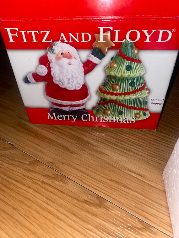 Fitz and Floyd Salt Pepper Shaker Santa Claus Merry Christmas - Etsy