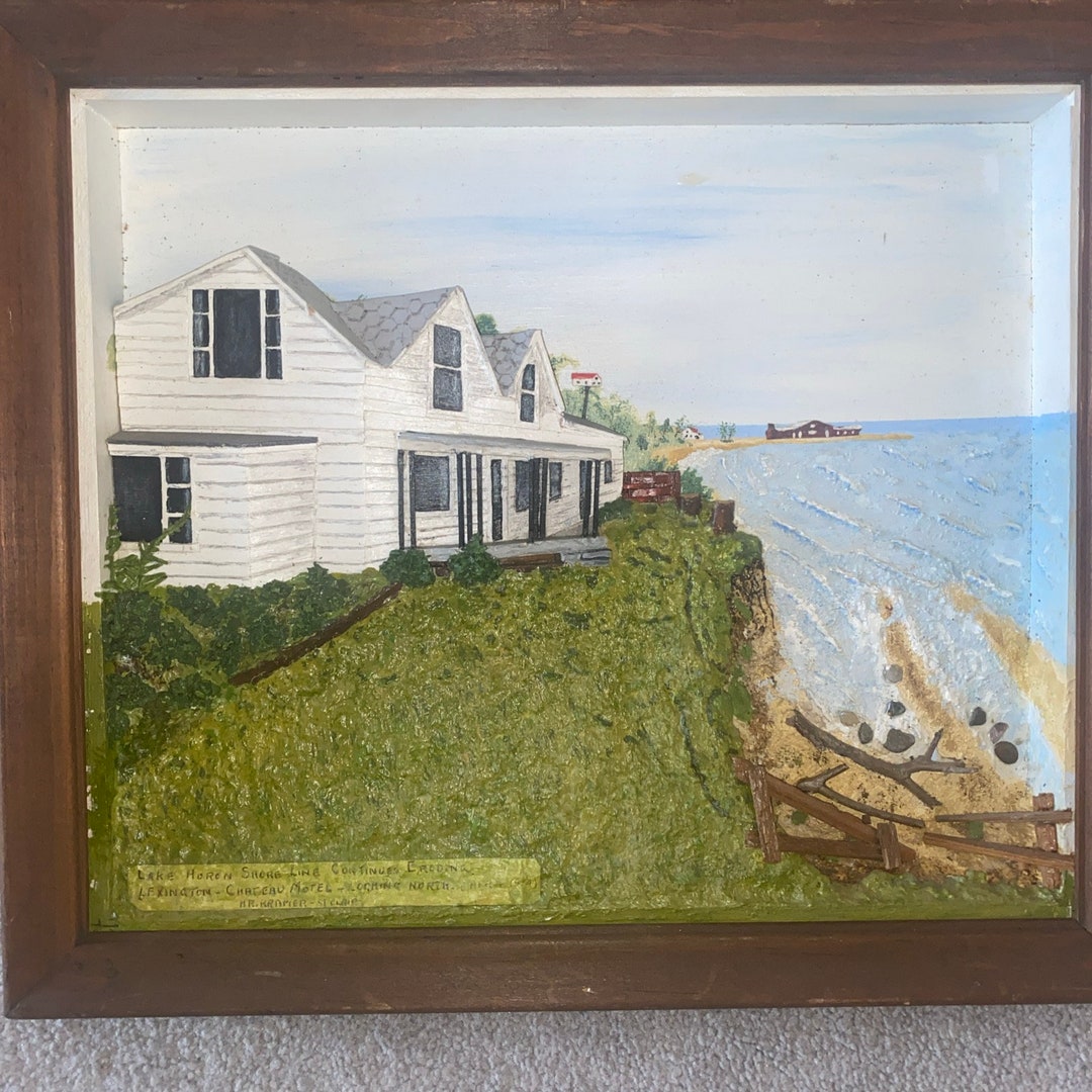 Vintage 3D Wall Art Deco Shadow Box - Lexington Chateau Motel - Etsy