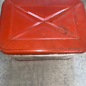 Vintage Mid Century Colorware NC Tin Breadbox W Floral Motif - Etsy