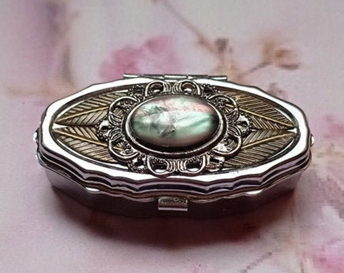 Small Pill Case, Elegant Pill Organizer, Jewelry Box , Travel Pill ...
