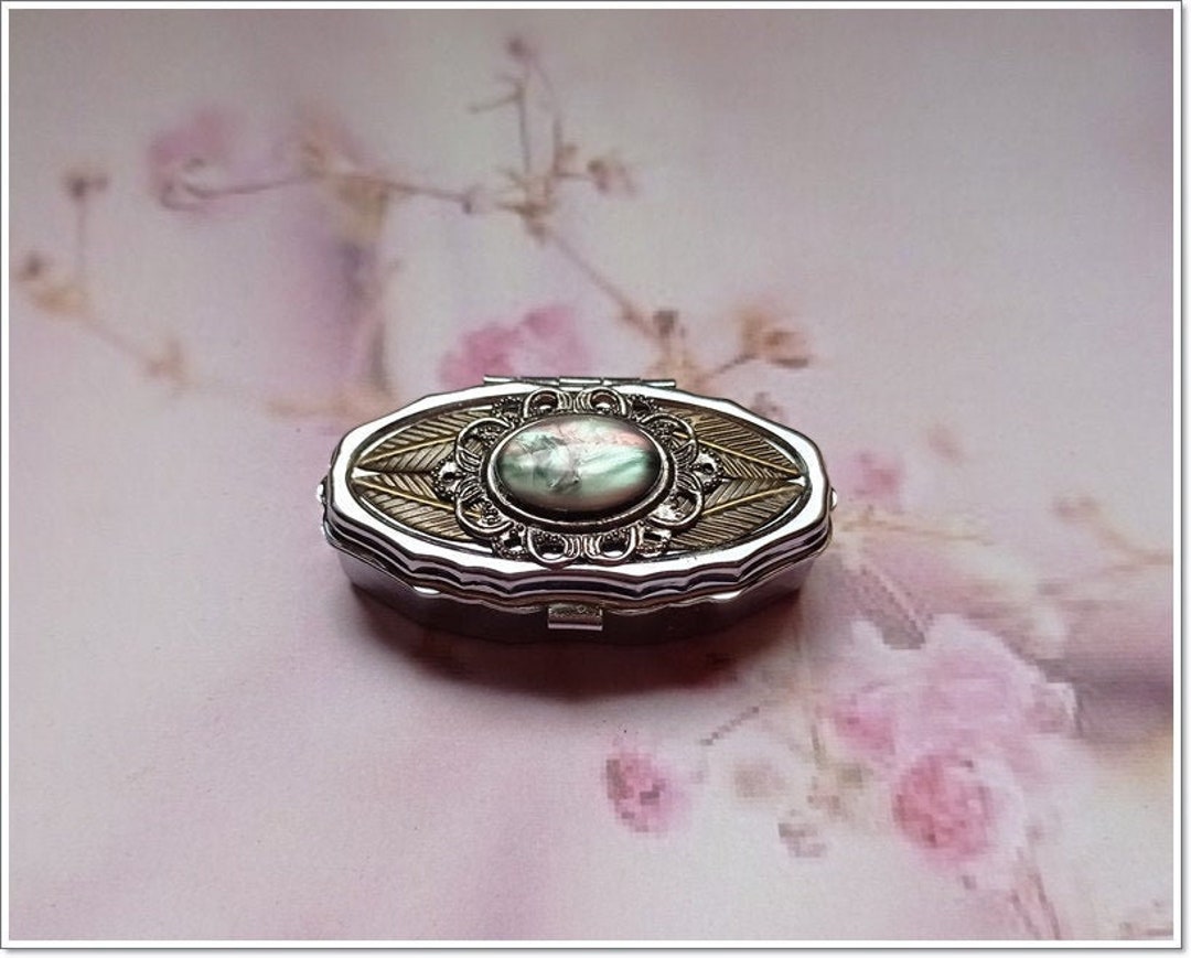 Small Pill Case, Elegant Pill Organizer, Jewelry Box , Travel Pill ...