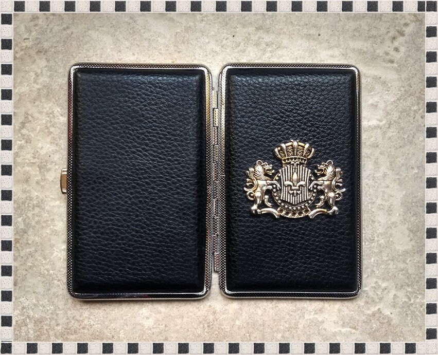 Slim Cigarette Case for 100's Crest Lion Fleur De Lis | Etsy