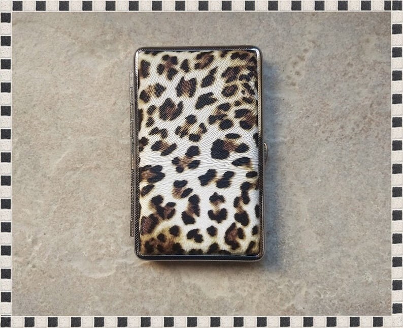 Leopard Print Slim Cigarette Case for 100's Metal | Etsy