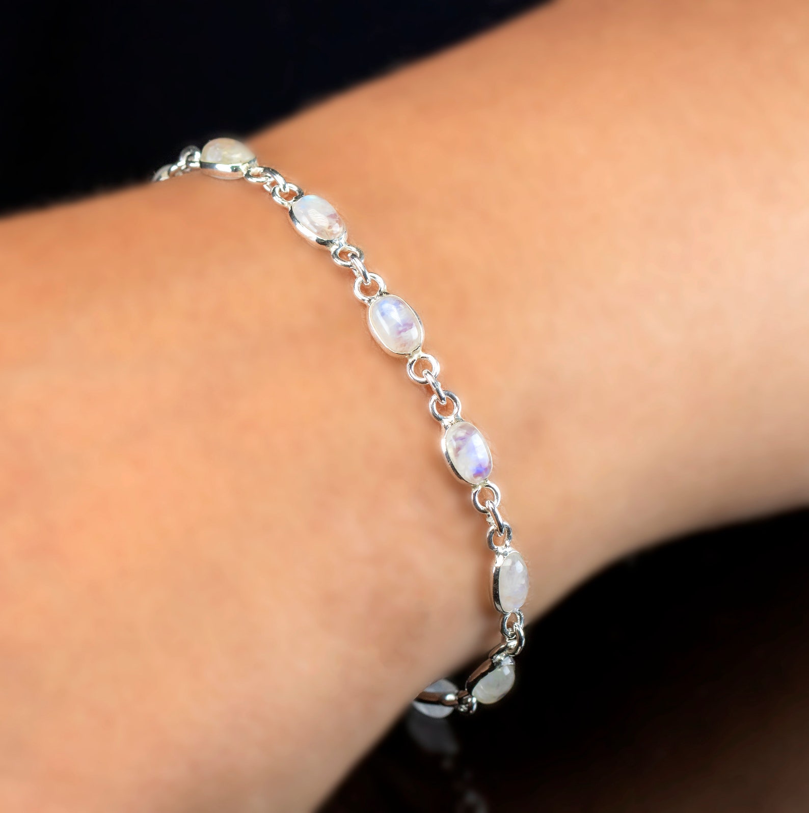 Sterling Silver Moonstone Bracelet