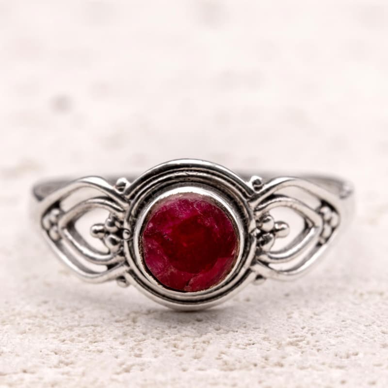 Ruby Filigree Ring - Etsy