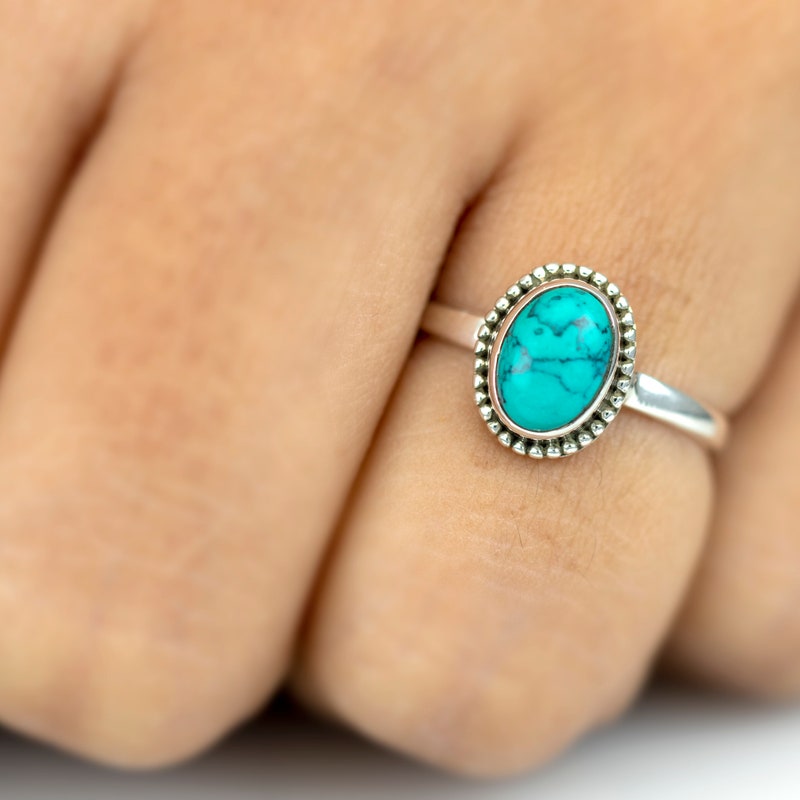 Oval Turquoise Ring - Etsy